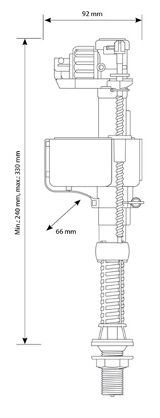 Siamp OD 99T Delay Fill Bottom Inlet Valve -Kingsway Plumbing